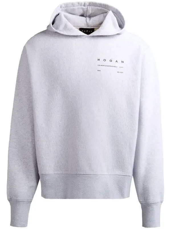 Hogan Logo-print Cotton Hoodie