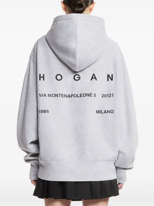 Hogan Logo-print Cotton Hoodie