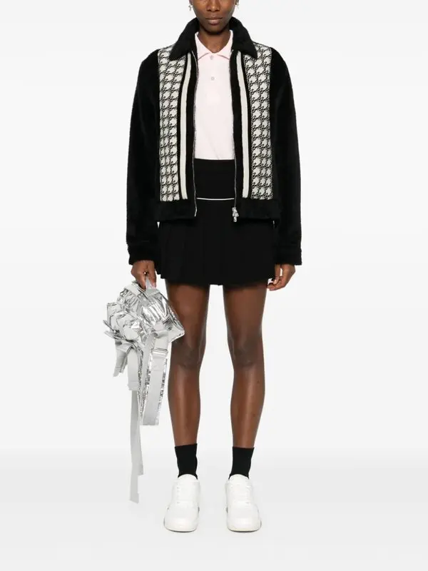 Palm Angels Monogram Pleated Mini Skirt