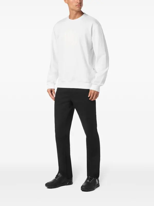 BILLIONAIRE Logo Appliqué Cotton Sweatshirt - White