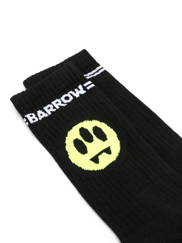 BARROW Logo Jacquard Socks - Black