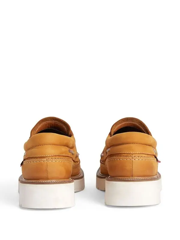 Dsquared2 Lace-up Leather Boat Shoes - Neutrals