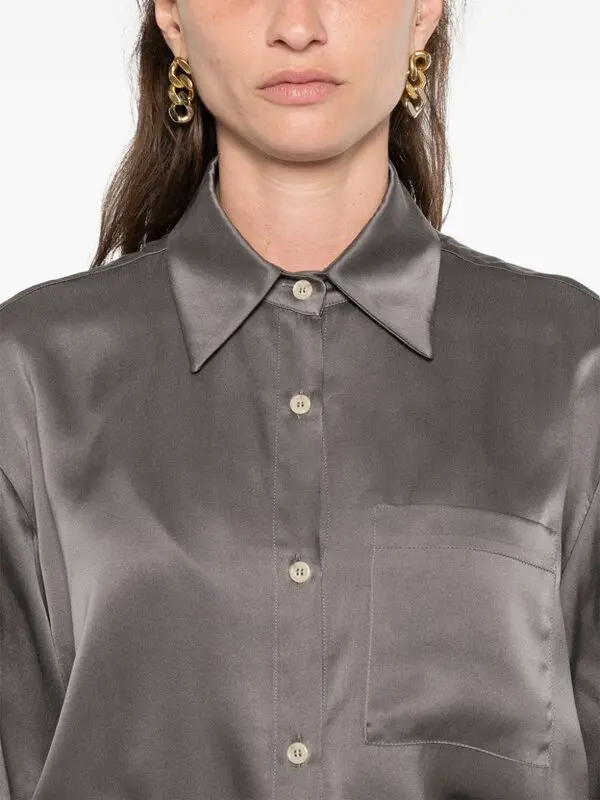 ALYSI Silk Satin Shirt