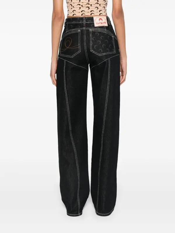 MARINE SERRE Moon Laser Flared Jeans