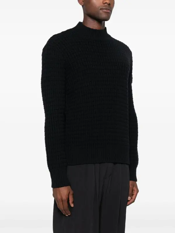 Stone Island Compass Badge 3d-knit Jumper - Black