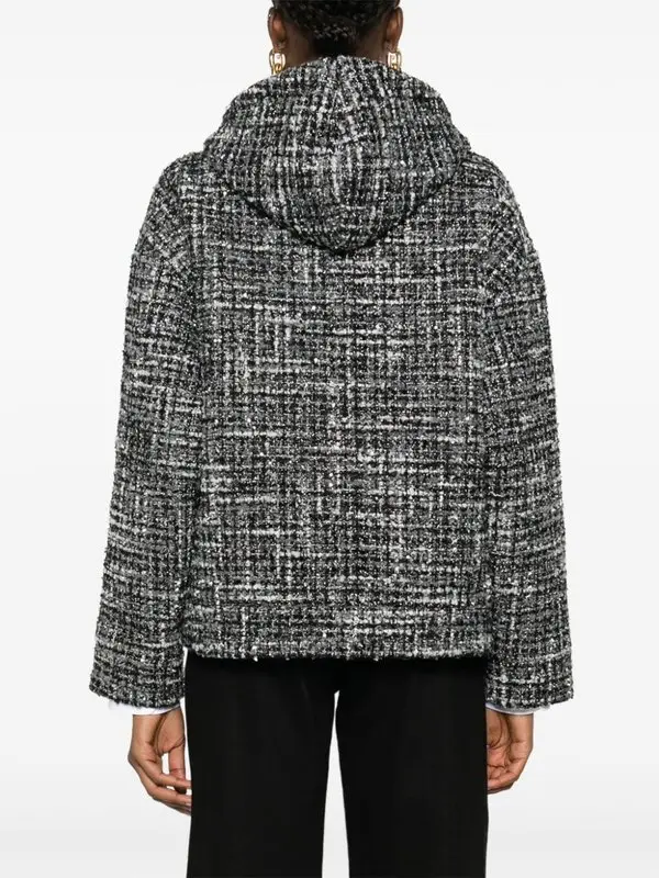 Valentino Garavani Hooded Tweed Jacket