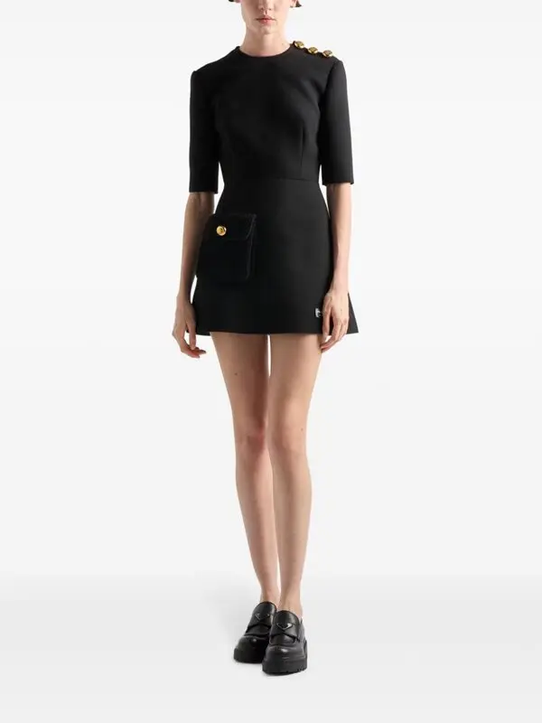 Prada Natté Mini Dress - Black