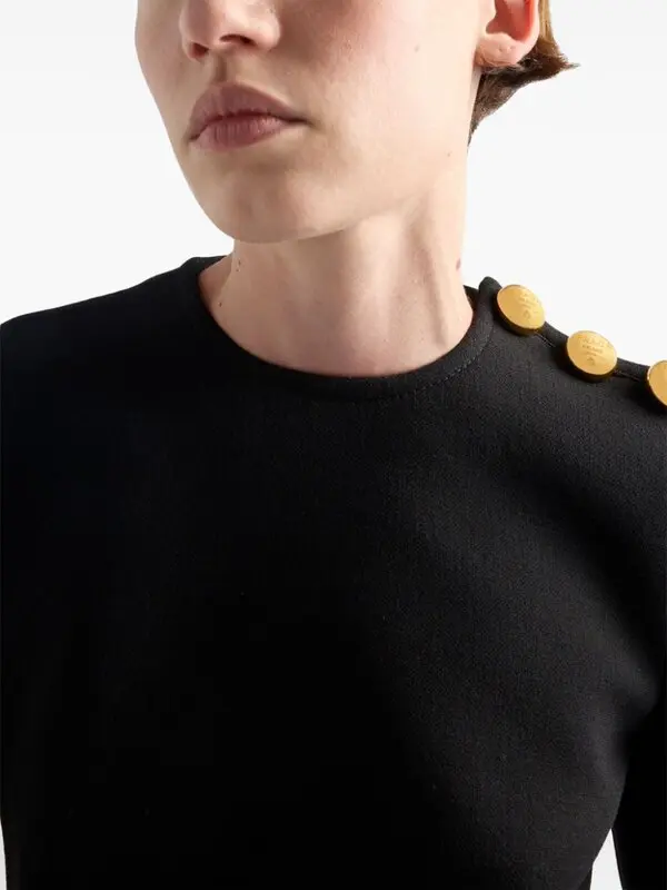 Prada Natté Mini Dress - Black