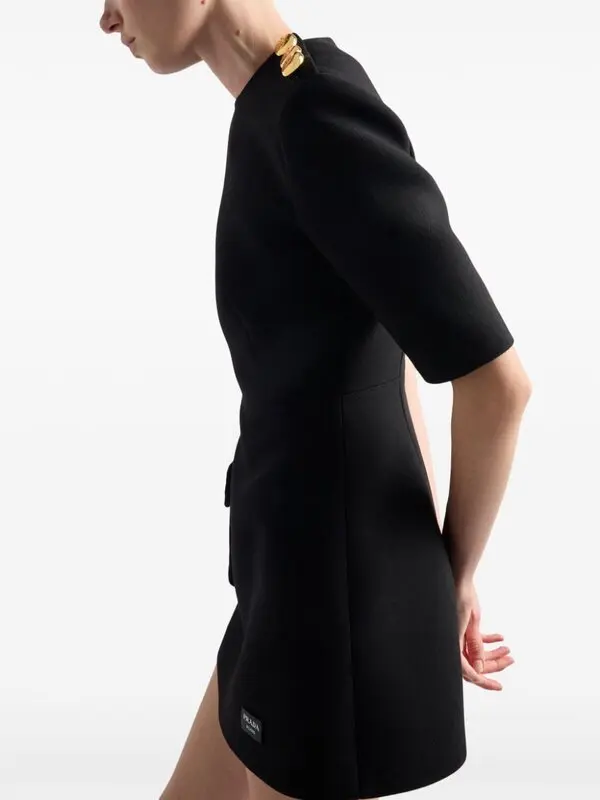 Prada Natté Mini Dress - Black