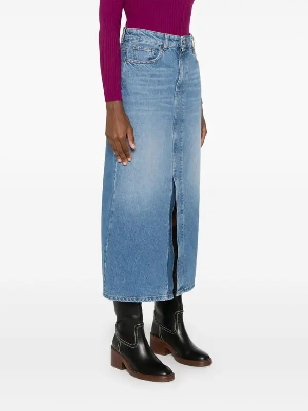 TWINSET Denim Midi Skirt