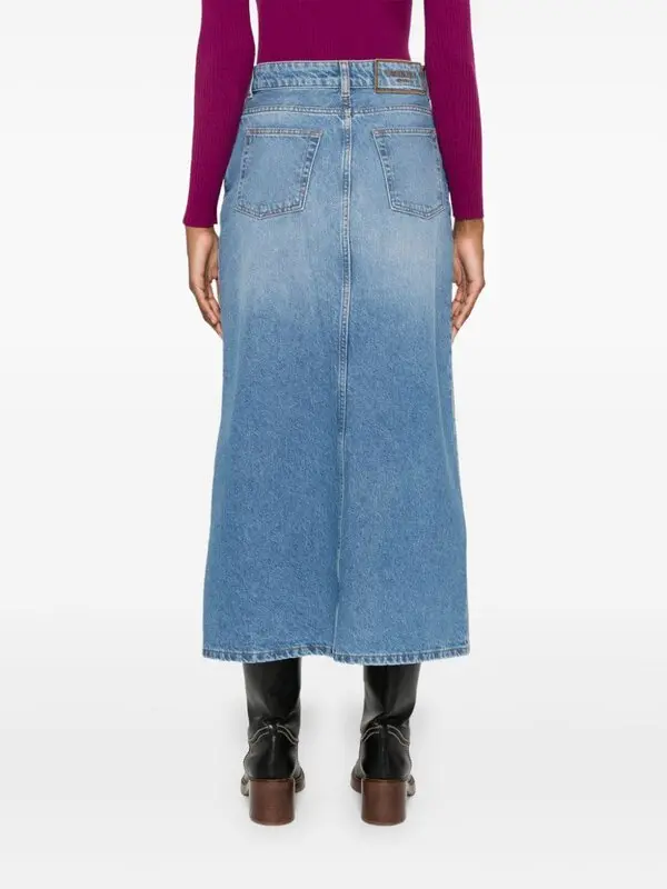 TWINSET Denim Midi Skirt