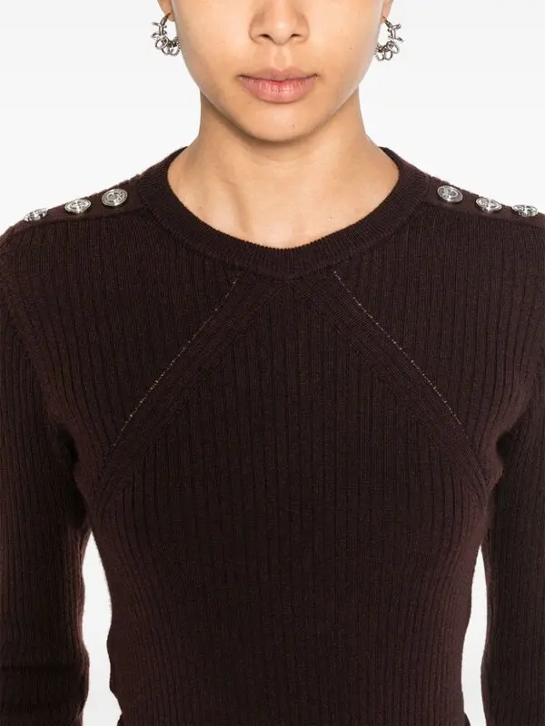 Pinko Love Birds-motif Sweater - Brown