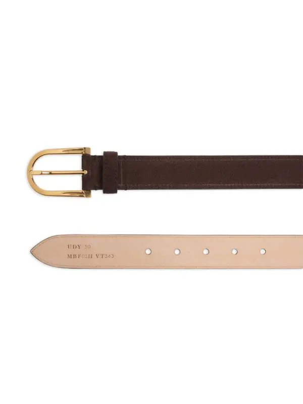 Bally’s Women’s Light Brown Suede Belt with Gold Buckle Size L Bally | Accessories | Ballys Womens Light Brown Suede Belt  main image 3