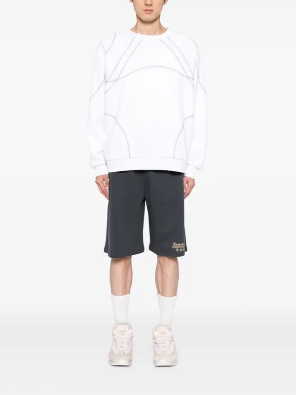 MSGM Printed Organic Cotton Track Shorts