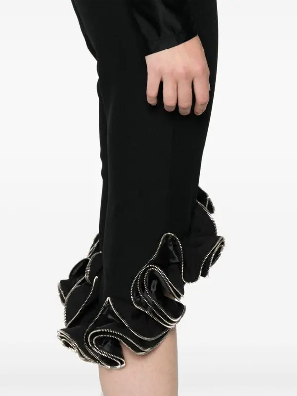 Coperni Zip-detail Ruffled Trousers