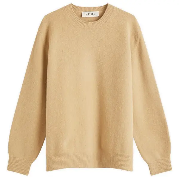 RÓHE Relaxed Boiled Wool Crew Neck Jumper