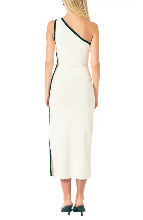 Endless Rose Contrast Detail One-shoulder Dress