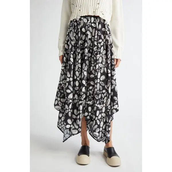 Marni Blooming Floral Midi Skirt