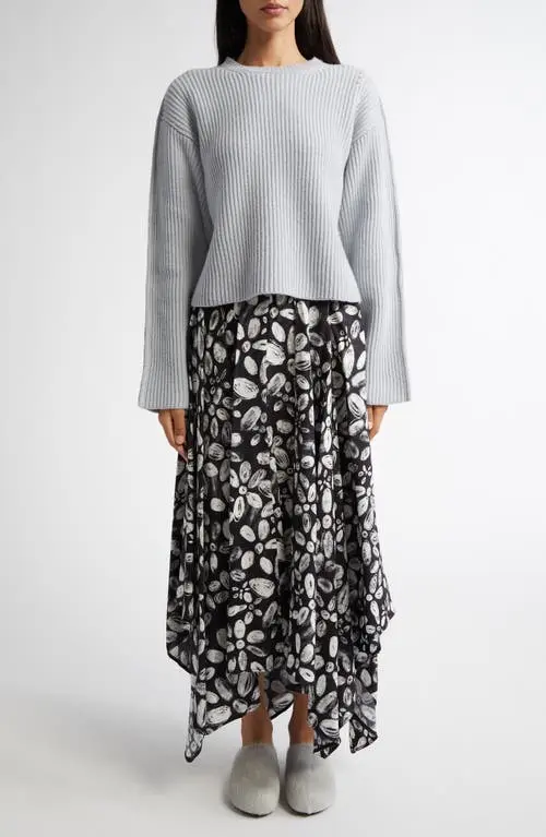 Marni Blooming Floral Midi Skirt