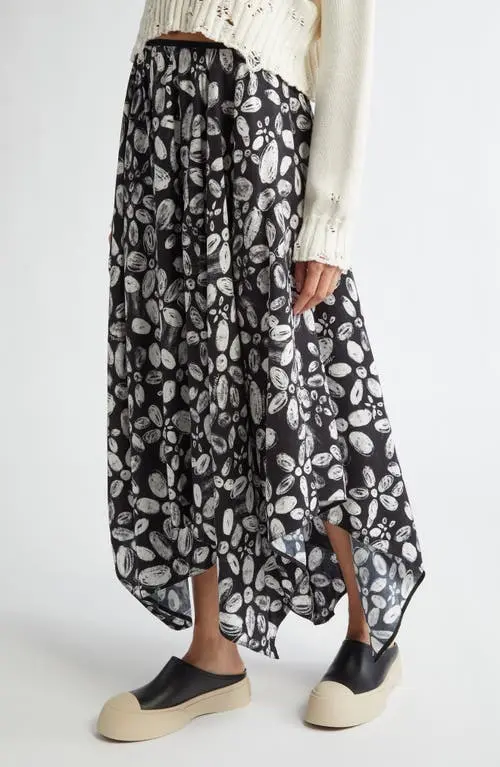 Marni Blooming Floral Midi Skirt