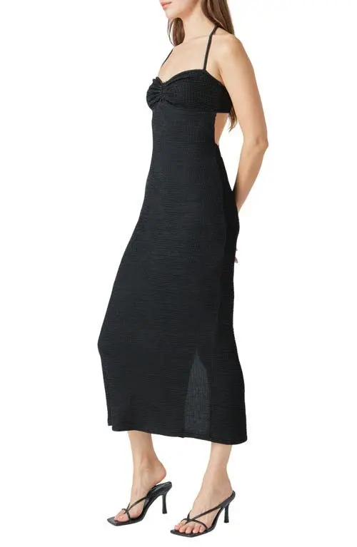 Endless Rose Textured Halter Maxi Dress
