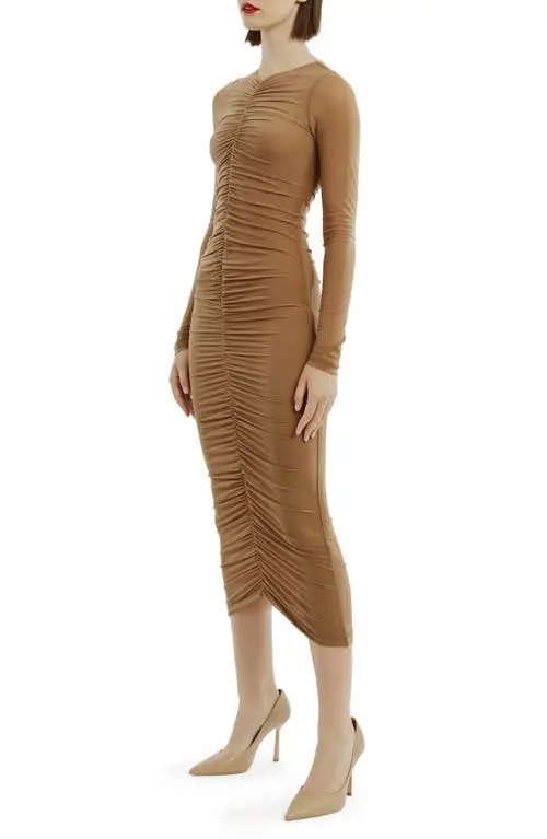 Bardot Jaya Gathered Mesh Body-con Dress