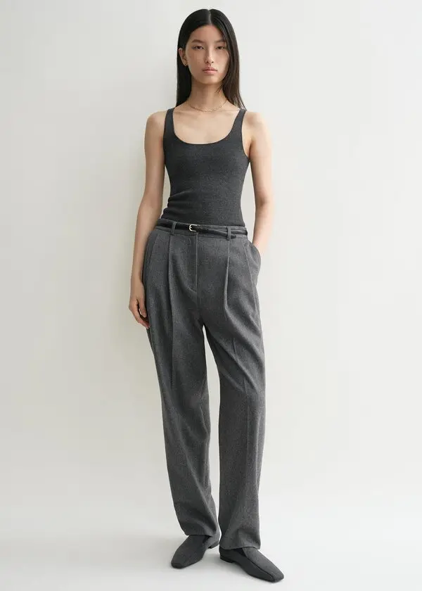 TOTEME Double-pleated Tailored Trousers - Grey