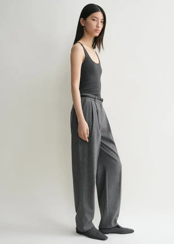 TOTEME Double-pleated Tailored Trousers - Grey