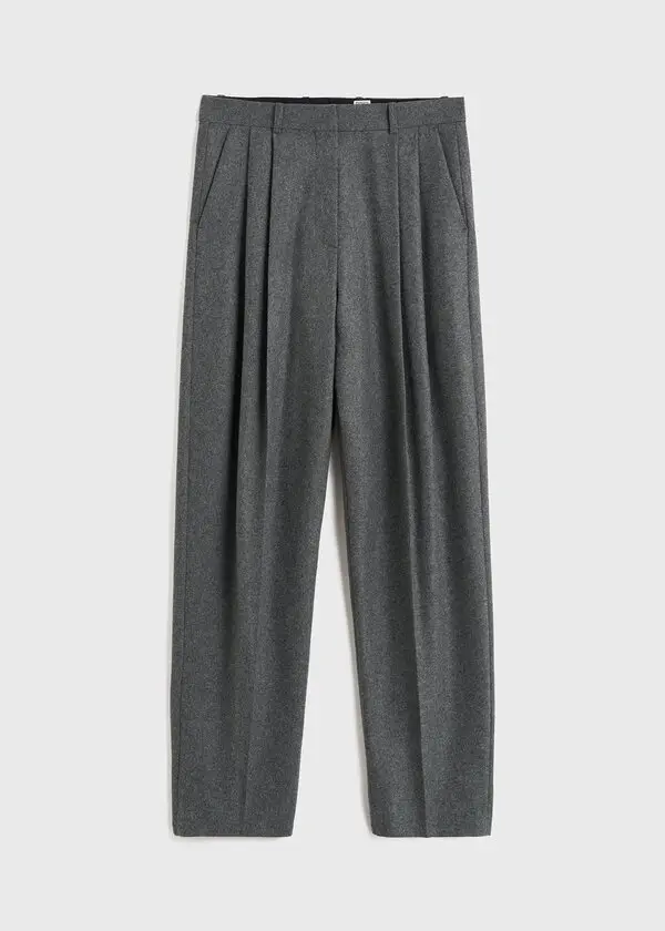 TOTEME Double-pleated Tailored Trousers - Grey