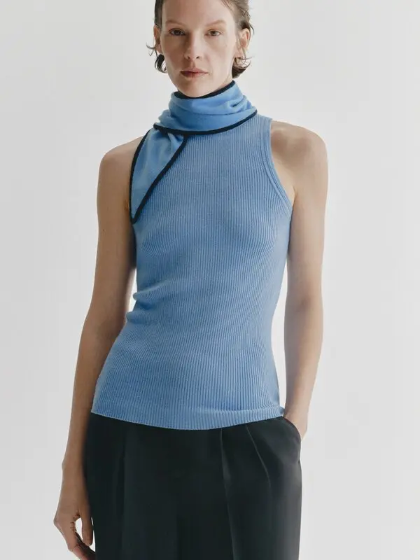 LISA YANG The Chelsea Scarf - Navy