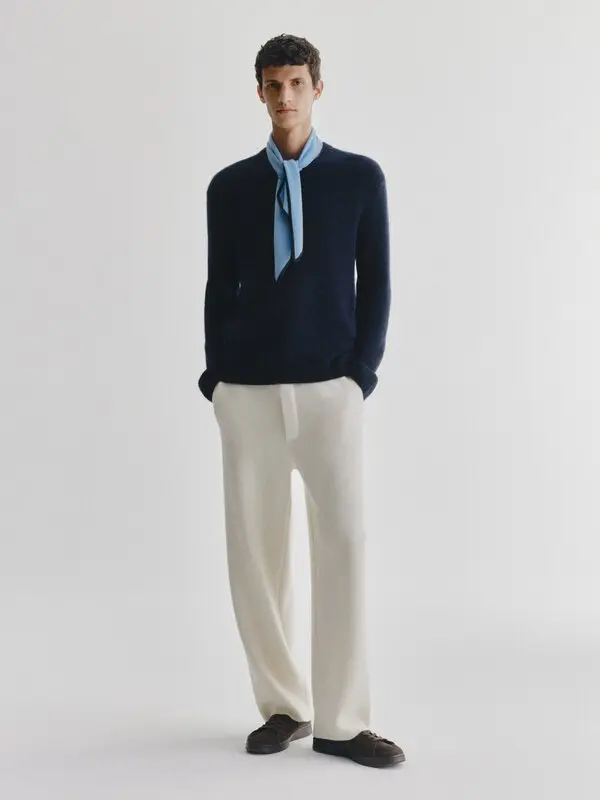 LISA YANG The Chelsea Scarf - Navy