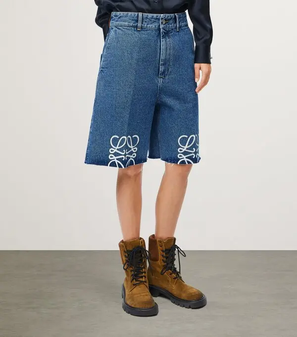 Loewe Denim Anagram Shorts