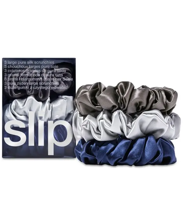 Slip 3-pc. Large Silk Scrunchies Set - Midnight