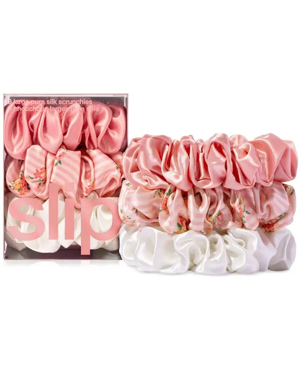 Slip 3-pc. Large Silk Scrunchies Set - Petal
