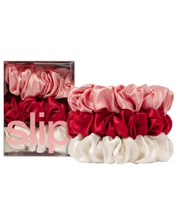 Slip 3-pc. Large Silk Scrunchies Set - Rosy