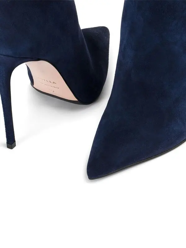 LE SILLA 120mm Suede Ankle Boots - Blue
