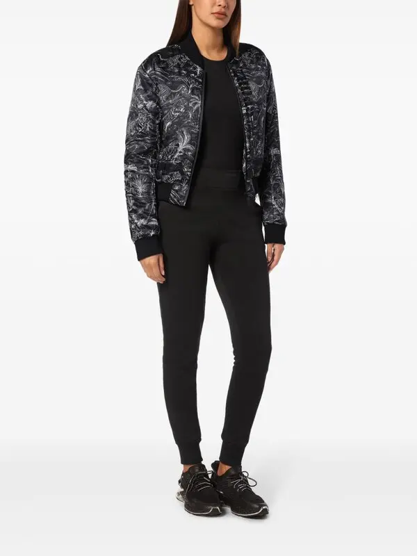 PLEIN SPORT Jungle-print Bomber Jacket
