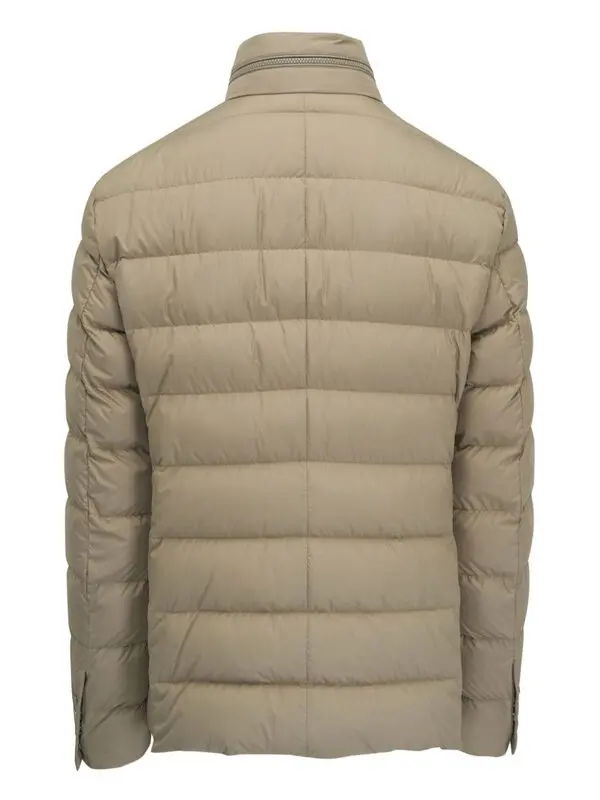 Moncler Logo-patch Puffer Jacket - Neutrals