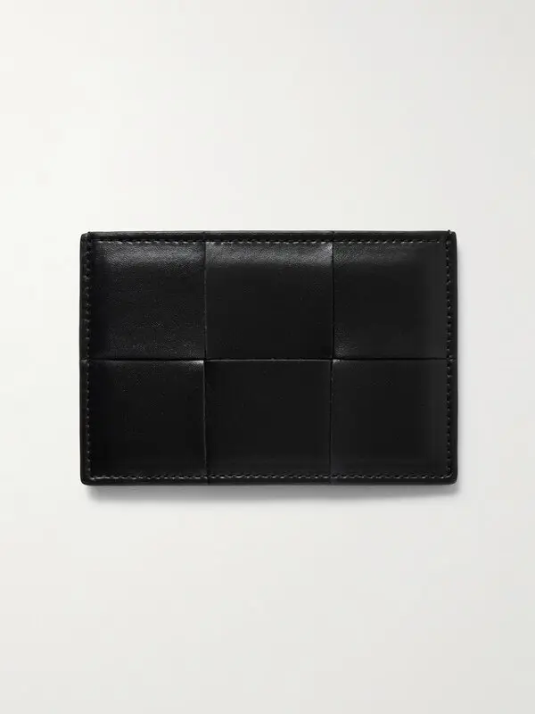 Bottega Veneta Cassette Leather Cardholder - Black
