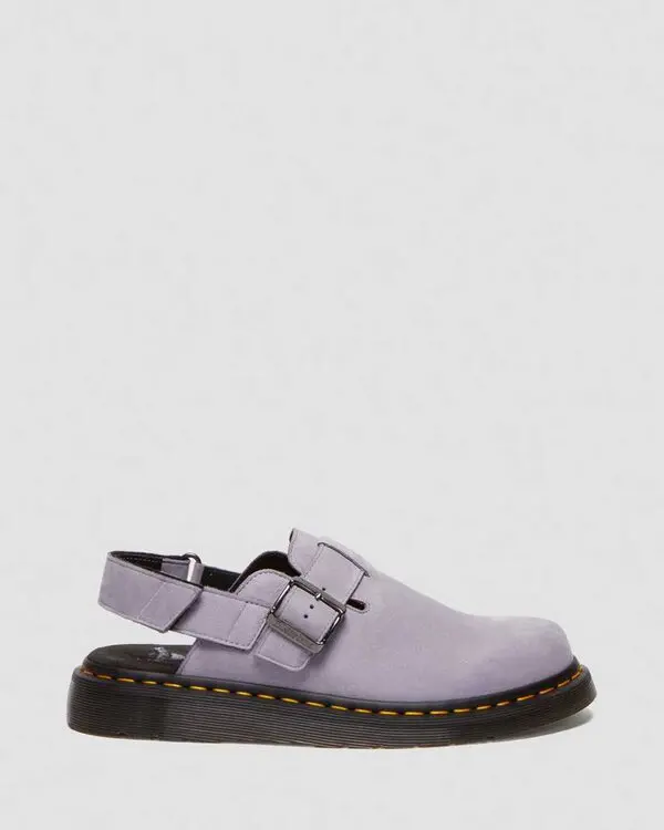 UK4 UK産 Dr.Martens JORGE MULES purple Dr. Martens Jorge Ii Soft Leather Slingback Mules In Purple - 39