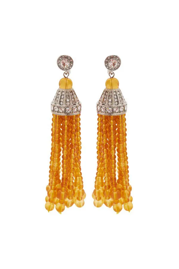 KENNETH JAY LANE Cascade Drop Clip-on Earrings - Natural