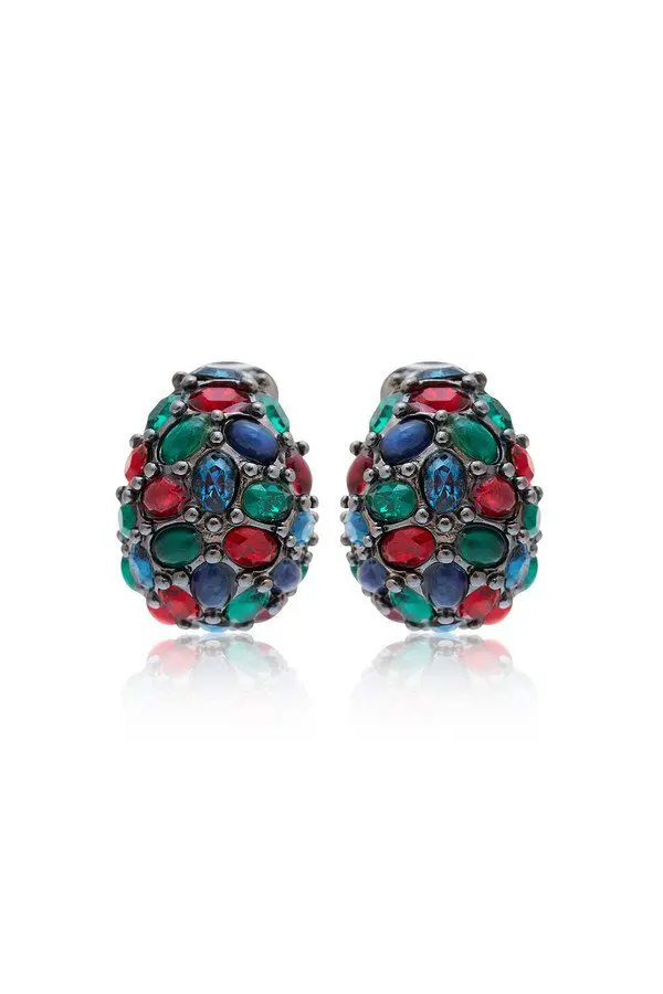 KENNETH JAY LANE Prism Clip-on Earrings - Red