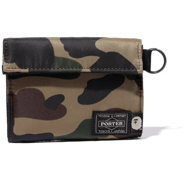 A BATHING APE X Porter 1st Camo Wallet - Green