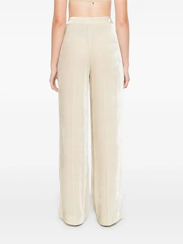 P.a.r.o.s.h Relur Velvet Trousers - Neutrals