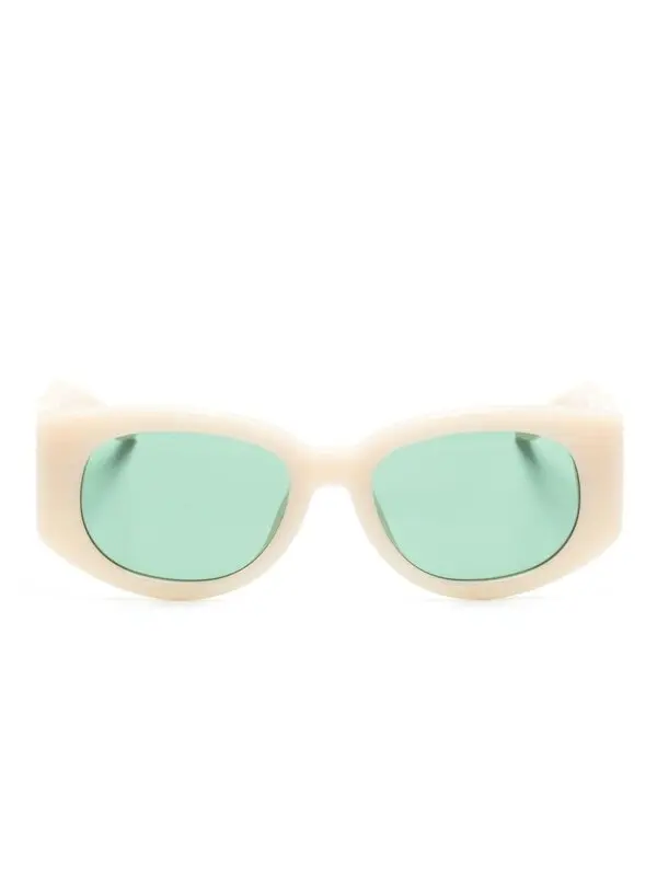 Casablanca Memphis Rectangle Sunglasses - Neutrals