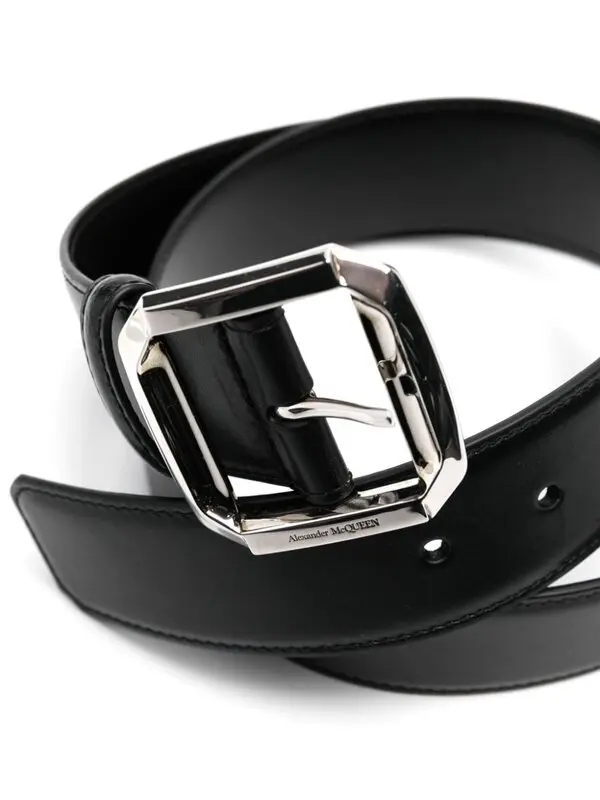 Alexander McQueen Logo-engraved Buckle Belt