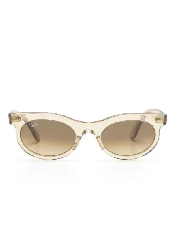 Ray-ban Wayfarer Oval-frame Sunglasses - Neutrals