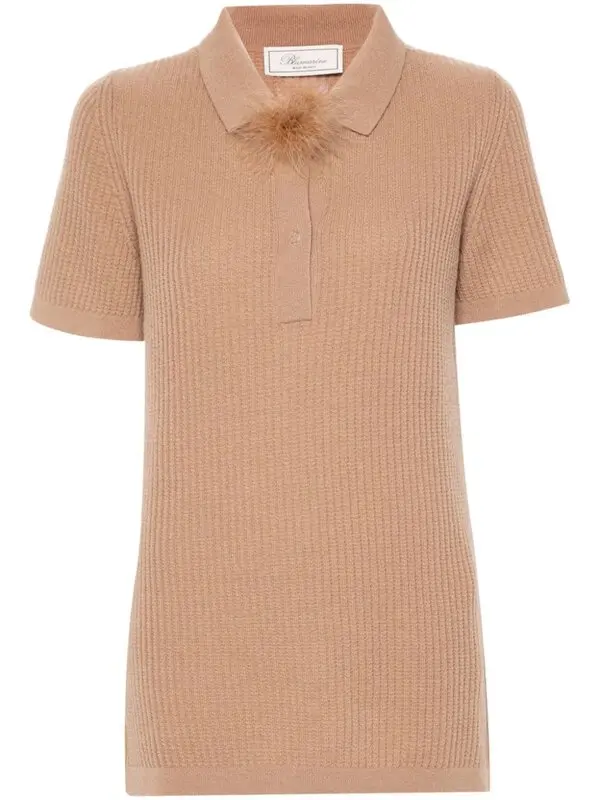 Blumarine Virgin Wool Top - Brown