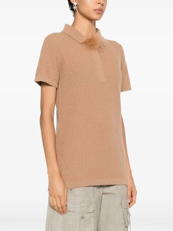 Blumarine Virgin Wool Top - Brown