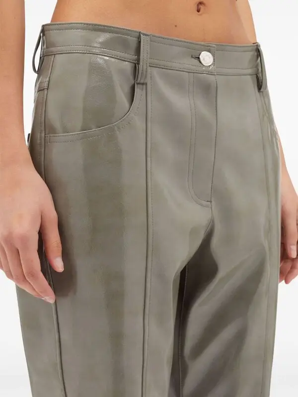 MSGM Glossy-finish Straight-leg Trousers